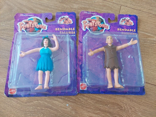 VINTAGE MATTEL THE Flintstones Barney And Betty Bendy Figures £12.99 ...