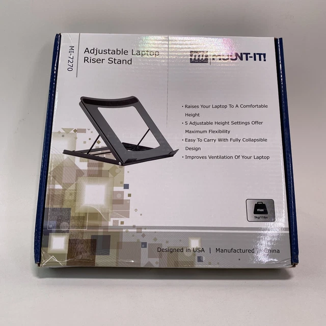 MOUNT-IT! LAPTOP STAND Adjustable Laptop Riser for 11"-15" Notebooks 2C ...