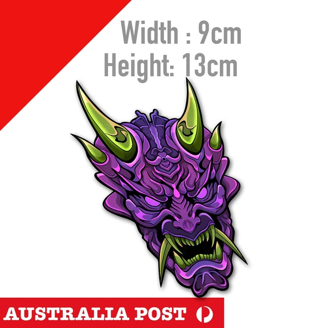 ONI MASK JAPAN Night RAID JDM, Purple Mask, Car Decal Sticker $6.90 ...