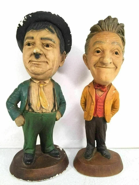 ESCO PRODUCTIONS VINTAGE Stan Laurel Oliver Hardy Chalkware Statues ...