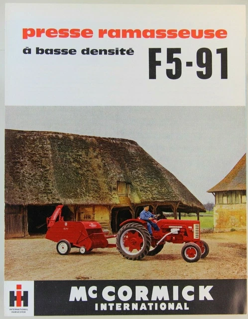 PROSPECTUS BROCHURE IH INTERNATIONAL F5-91 Patch Up Press Tractor ...