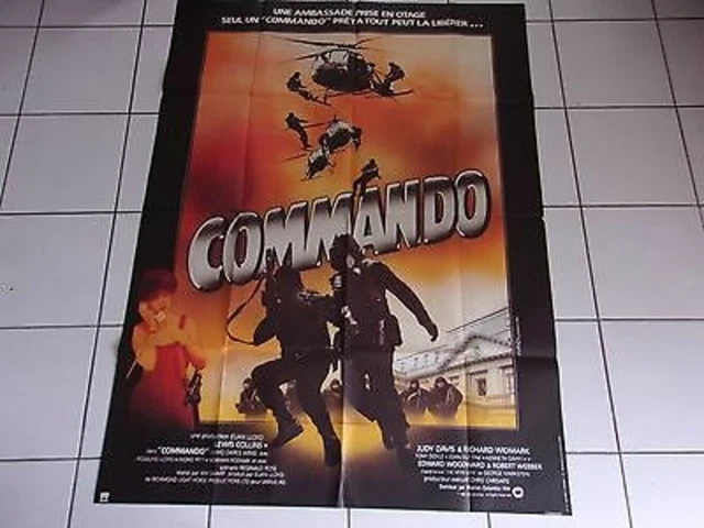 AFFICHE ORIGINALE 120 x 160 film COMMANDO (1982) avec Richard Widmark TBE EUR 8,00 - PicClick FR