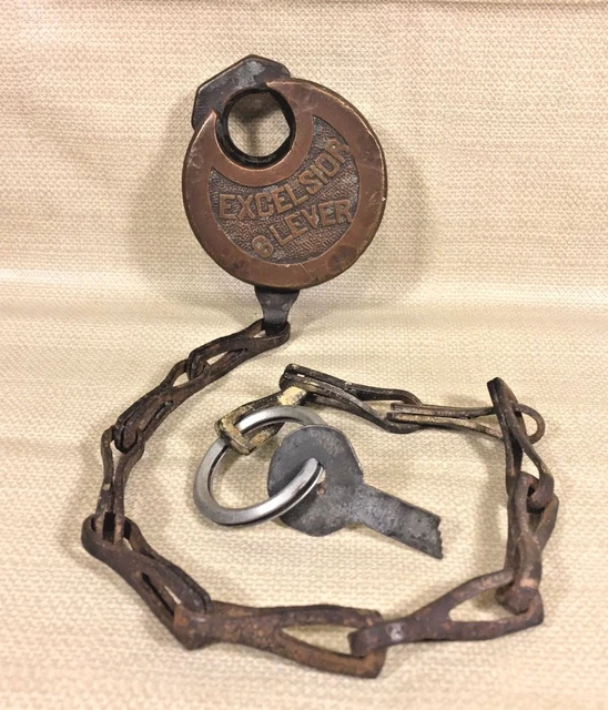 ANTIQUE EXCELSIOR 6 Lever Lock with Key Works! £78.54 - PicClick UK