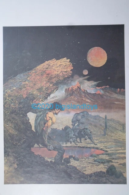 FRANK FRAZETTA WOLF Moon Poster Originale Vintage 23x18 Fantasy Art ...