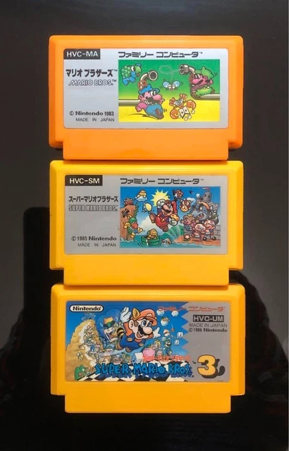MARIO BROTHERS , Super Mario brothers 1 and 3 set Nintendo Famicom FC ...