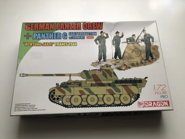 DRAGON 7363 MODEL 1/72 Tank Crew & Panther G Early Production w ...