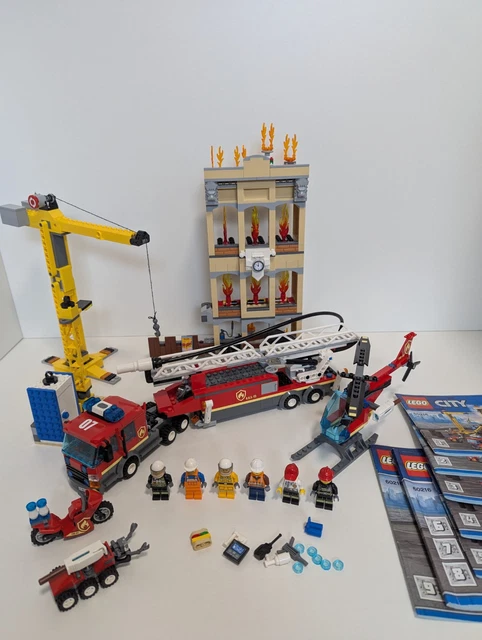 LEGO 60216 FEUERWEHR in der Stadt KOMPLETT Lego City Löschzug Kran ...