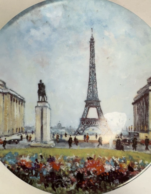 HENRI D’ARCEAU & Fils Limoges France“La Tour Eiffel”Collector Plate w ...