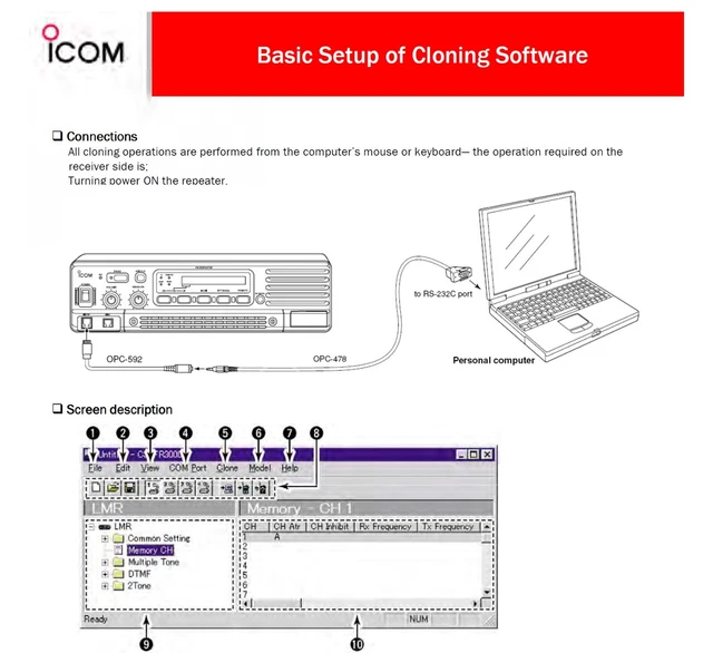 ICOM IC-FR3000, IC-FR4000 Repeater Programming Software CS-FR3000 Rev ...