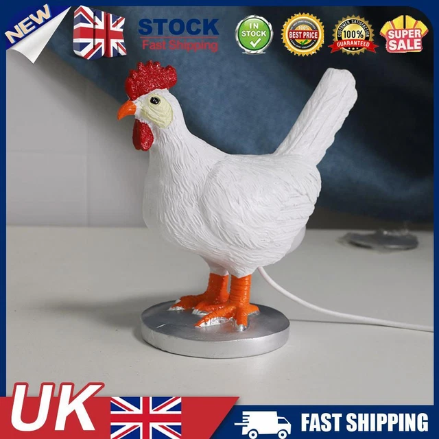 ~ RESIN CHICKEN Night Light 3D Chicken Table Lamp Easter Birthday Gift ...