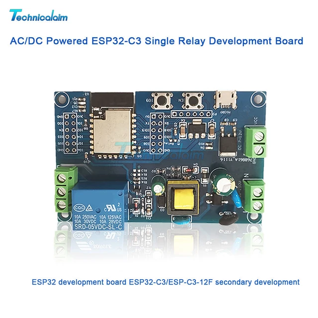 WIFI BLUETOOTH SINGLE Relay Module ESP32-C3/ESP-C3-12F Development ...