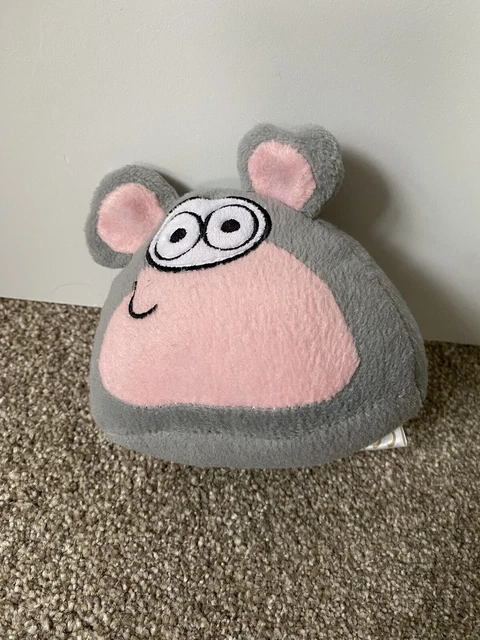 POU GREY PINK Mouse Plush Soft Toy Little Animal Stuffed Teddy £4.99 ...