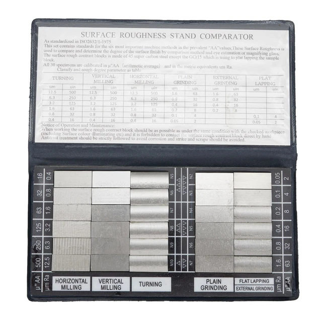 BEISPIELBLOCK RAUHEIT KOMPARATOR RUG-100 Vergleichsbeispielblock 30pcs ...