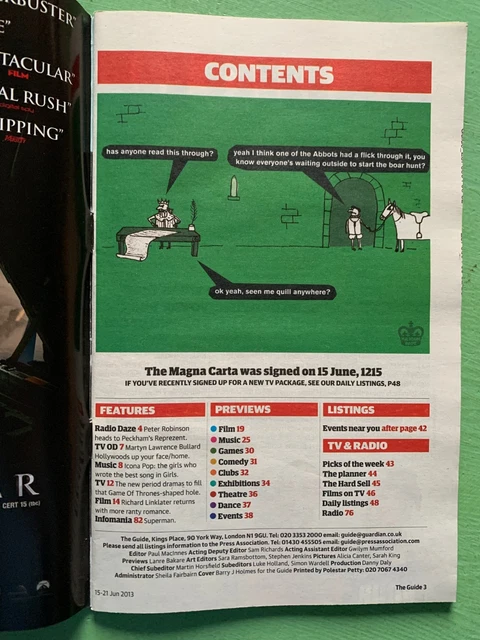 THE GUIDE MAGAZINE 15-June-2013 ICONA POP Richard Linklater James Frain ...