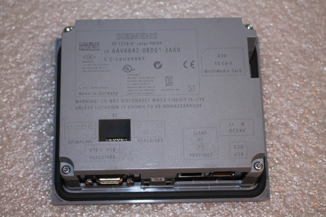 SIEMENS SIMATIC HMI Panel TP177B-4"" Color PN/DP 6AV6642-08D01-3AX0 USB ...