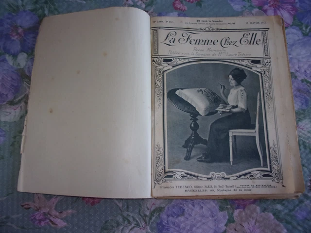 REVUE LA femme chez elle - Année 1912 reliée EUR 25,00 - PicClick FR