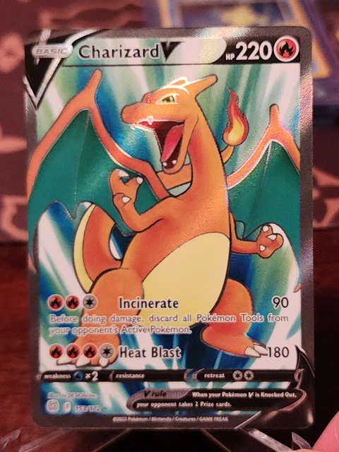 CHARIZARD V HOLO Full Art Pokémon Card 153/172 - Brilliant Stars *Mint ...