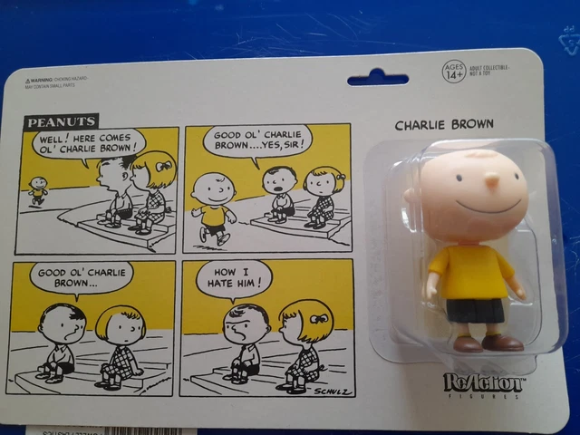 PEANUTS CHARLIE BROWN Reaction Figure Super 7 & Card £29.99 - PicClick UK