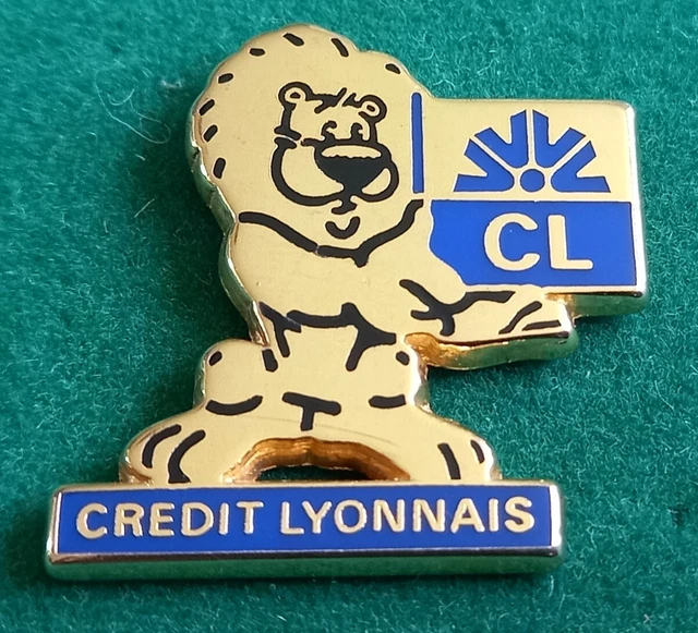 ANCIEN PIN'S PIN pins Zamac Banque CL Lion LCL Crédit lyonnais Signé ...