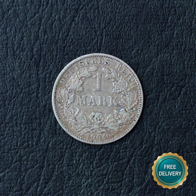 1 MARK 1904 A Kaiserreich, Germany German Empire Silver Silber KM#14 ...