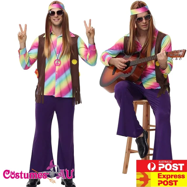 MENS ORION THE Hippie Costume 60s 70s Adult 1960s 1970s Groovy Hippy ...
