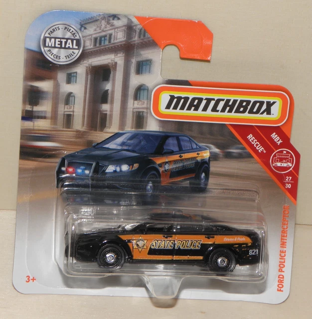 MATCHBOX FORD POLICE INTERCEPTOR State Police Police MBX Rescue 2018 ...