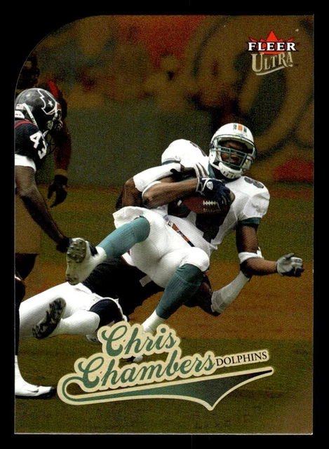 CHRIS CHAMBERS MIAMI Dolphins 2004 Fleer Ultra Gold Medallion coupe ...