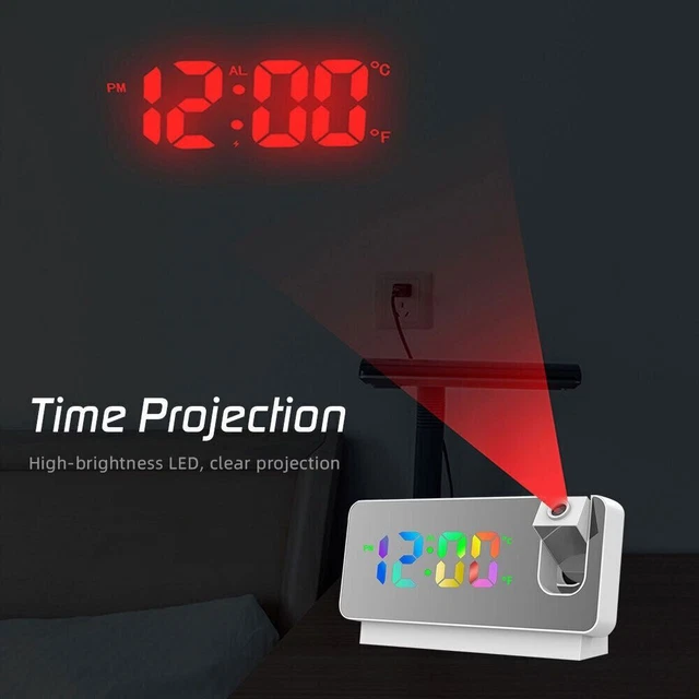 LED CALENDAR TIME Alarm Clock Display Timer Digital Projection Alarm Clock $27.78 - PicClick AU