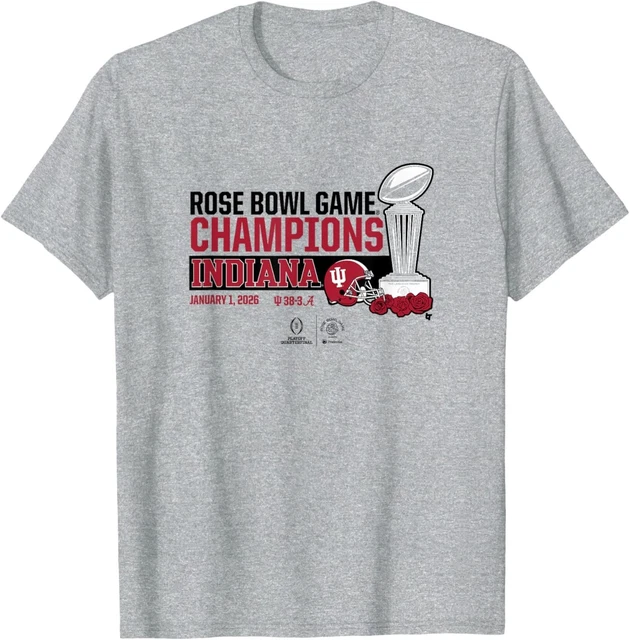 INDIANA 2025-26 COLLEGE Football Playoff Rose Bowl Trophy T-Shirt £21. ...