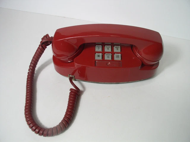 VINTAGE RED WESTERN Electric Princess Push Button Phone $79.99 - PicClick