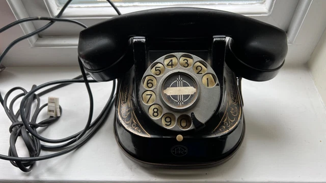 1950S BELL DESK Phone Metal Body Bakelite Handset Restored and Working ...