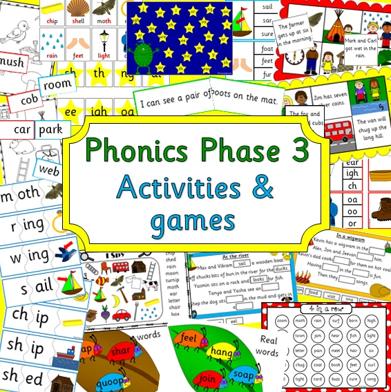 PHONICS PHASE 3 Games & activities - Letters and Sounds resource to ...
