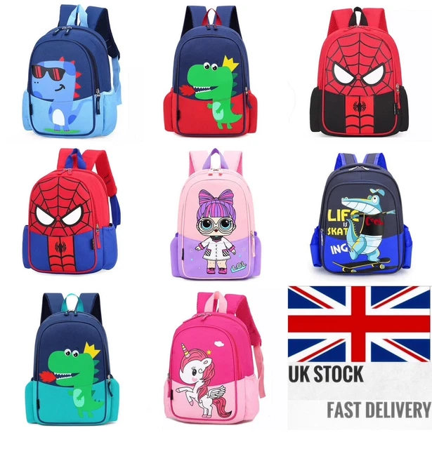 KIDS BOYS GIRLS Backpack Cartoon Shoulder School Bag Toddler Rucksack £ ...