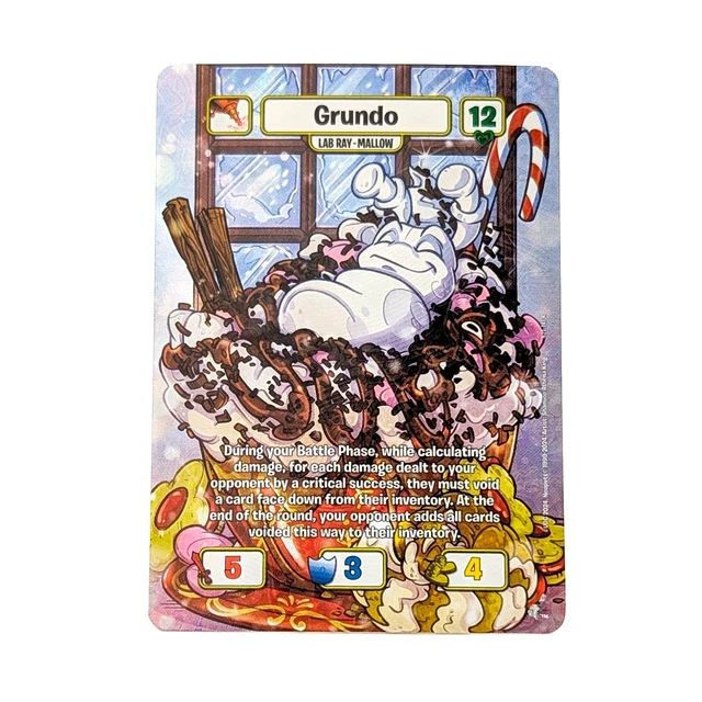 NEOPETS BATTLEDOME TCG 25th Anniversary 🎈 Mallow Grundo ⌇ Textured Foil ...