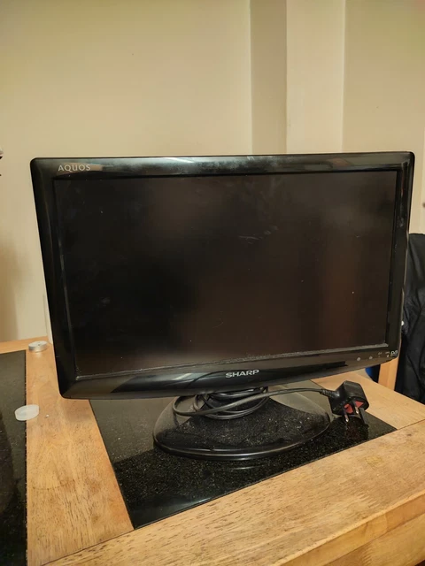 SHARP LC-19D1E-BK 19 Inch HD Ready LCD TV - HDMI VIDEO AUDIO With Remote £20.00 - PicClick UK