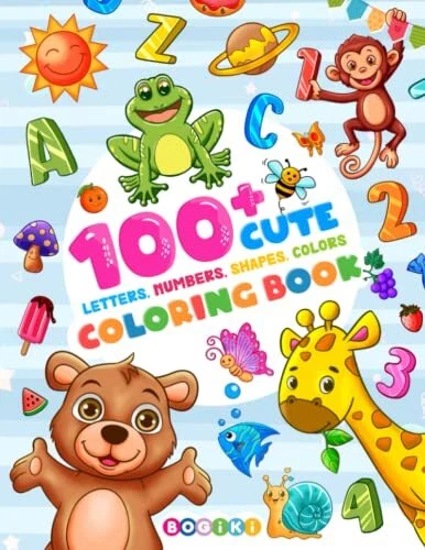 100+ CUTE COLORING Book Letters Numbers Shapes Colors Papers For ...