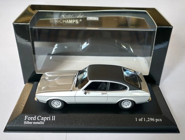 FORD CAPRI MK II 2.3 GT 1974, MINICHAMPS, 1/43, Silbermetallic, neu in ...