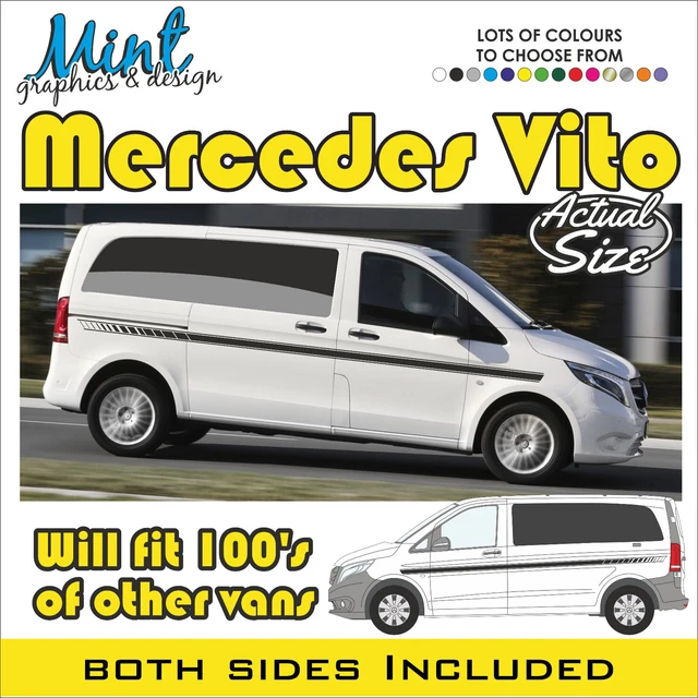 MERCEDES VITO CAMPER Side Stripes Decals Stickers Van Graphics FREE P&P ...