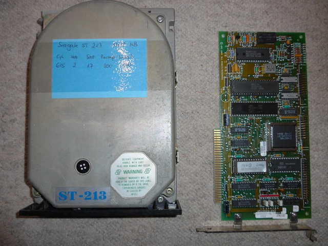 SEAGATE ST 213 MFM Festplatte 11MB HDD Winchester Disk Controller ...