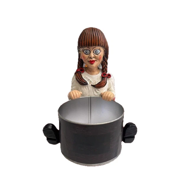 18CM THE CONJURING: Last Rites Series Annabelle Resin Statue Bucket ...