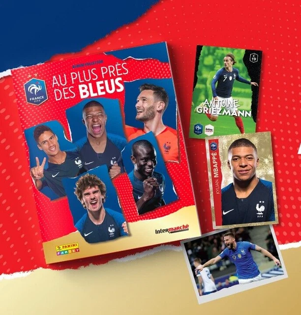 COMPLET LES 72 Stickers foot ball Au plus prés des bleus Intermarché ...