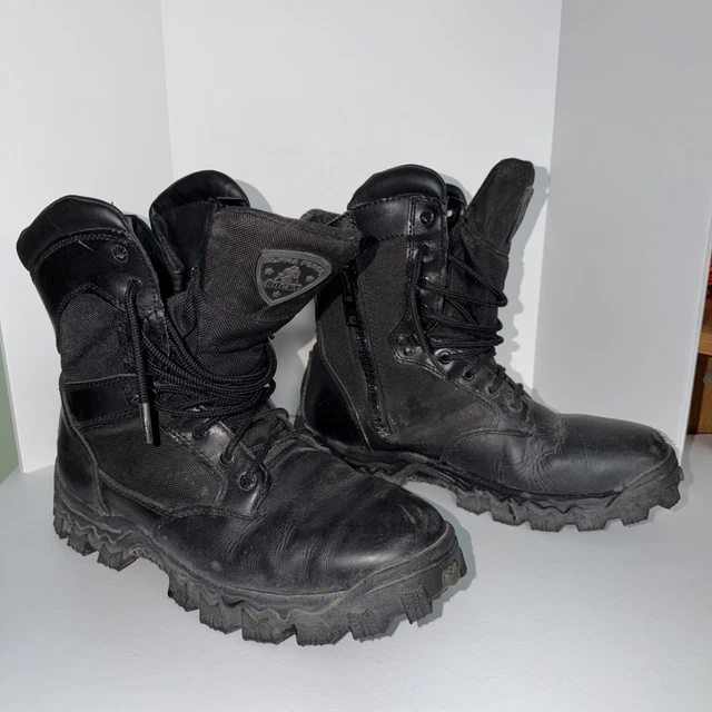 💥 ROCKY MEN’S Alpha Force Waterproof Boots Black, Size 10W £35.78 ...