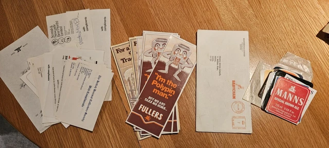 VINTAGE UNUSED 70S Bottle Labels/ Brewery compliment slips and other ...