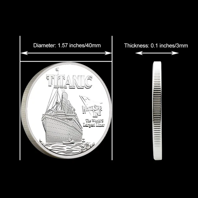 TITANIC COMMEMORATIVE COIN Historic Ship, White Star Line Passenger ...