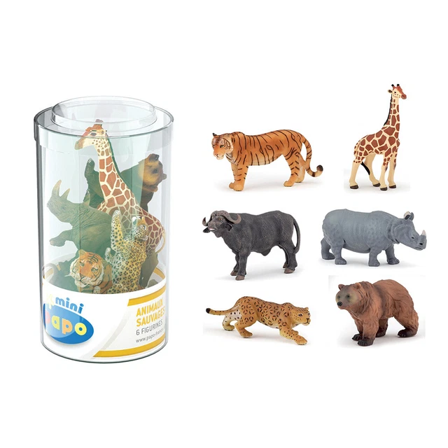 PAPO MINI PAPO Mini Plus Wild Set 2 (Tube, 6 Pcs) Toy Figure Set ...