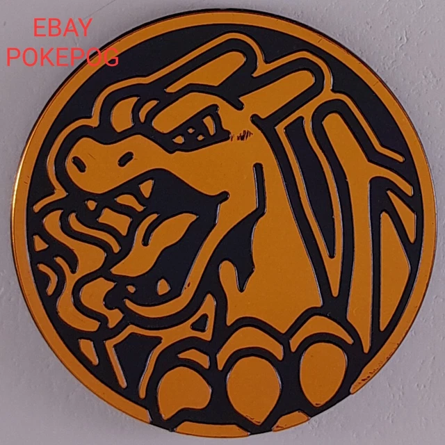 2017 FIRECRACKER / CHARIZARD Pokemon Coin Token Orange Mirror Holofoil ...