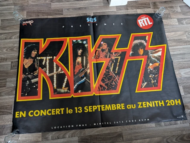 ORIGINAL LARGE KISS Concert Poster (French) £45.00 - PicClick UK