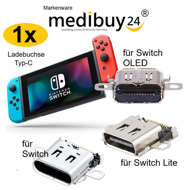 LADEBUCHSE NINTENDO SWITCH Lite OLED Konsole USB-C Buchse Socket Port ...