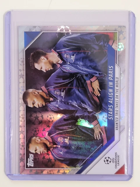 STARS ALIGN IN Paris Starball Messi Neymar Mbappe UEFA Topps Soccer ...