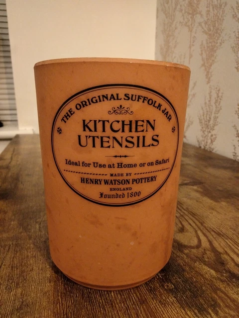 ORIGINAL SUFFOLK JAR Kitchen Utensils Pot Henry Watson Pottery 6 inches ...